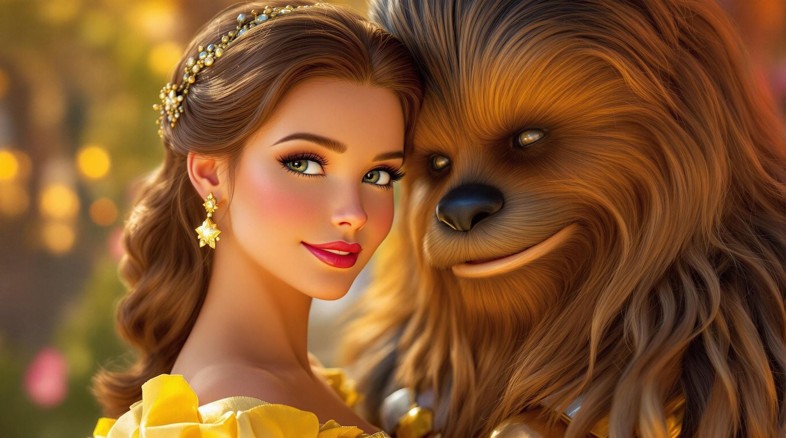 Daily Beauty and the Bacca - Belle Meets Wookiee in a Touchi...