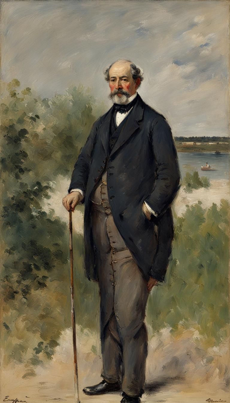 Portrait by Eugène Boudin - AI Generated Artwork - NightCafe Creator