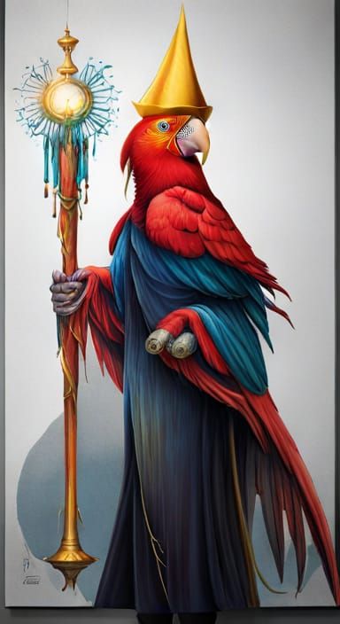 Parrot Wizard - AI Generated Artwork - NightCafe Creator
