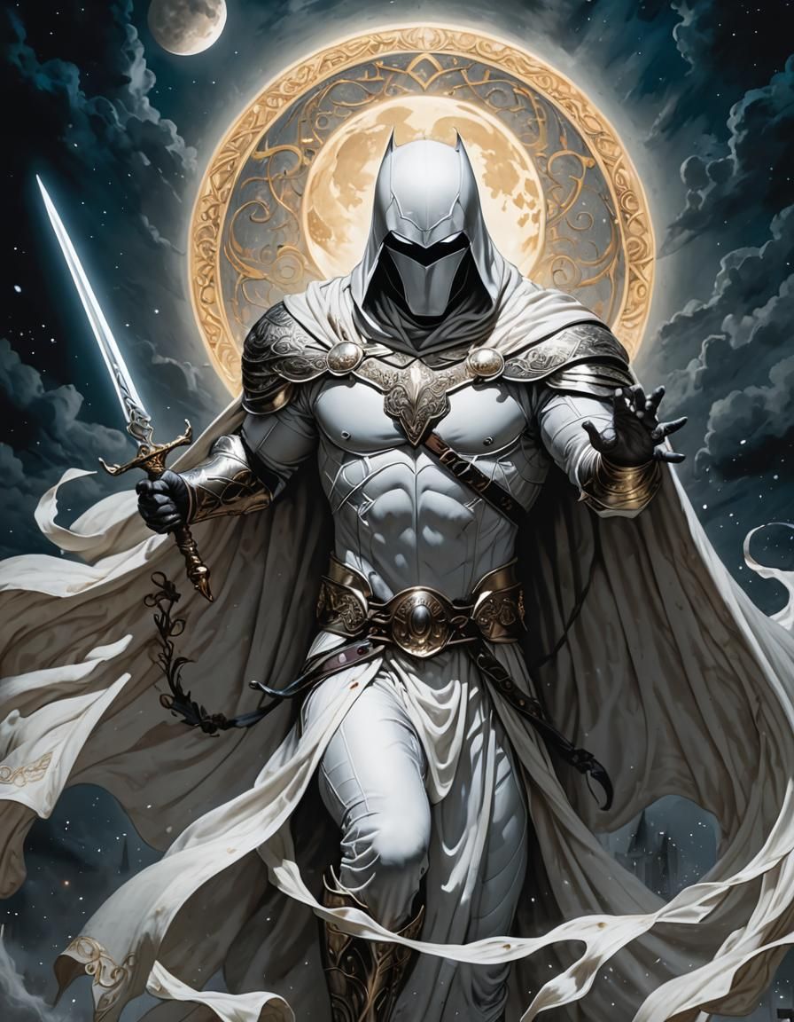 A fantastical image of a moon knight - AI Generated Artwork - NightCafe ...