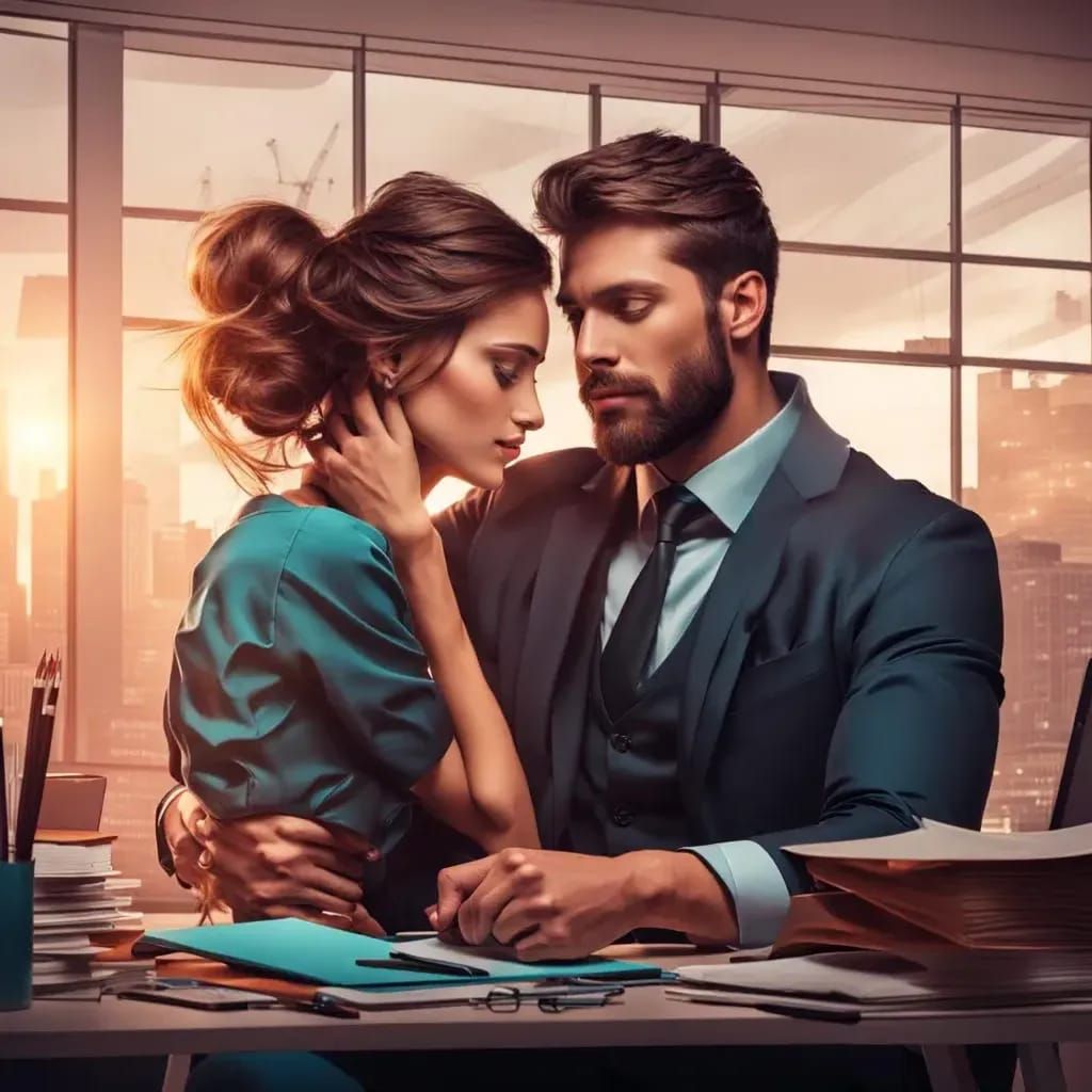 Office romance - AI Generated Artwork - NightCafe Creator