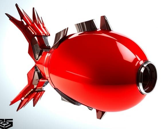 Zuber Meta Fish Art intricate mech details, ground level shot, 8K ...