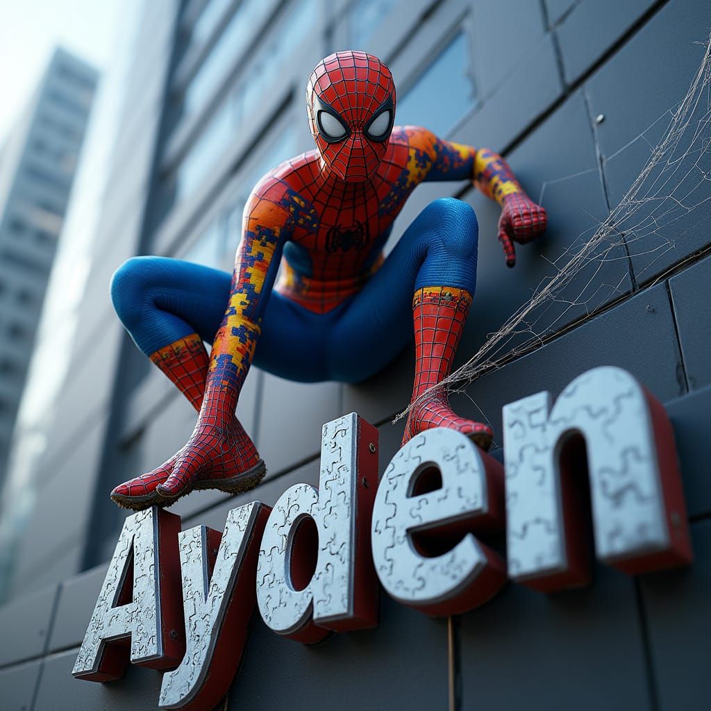 Autism awareness Spider-Man for Ayden.