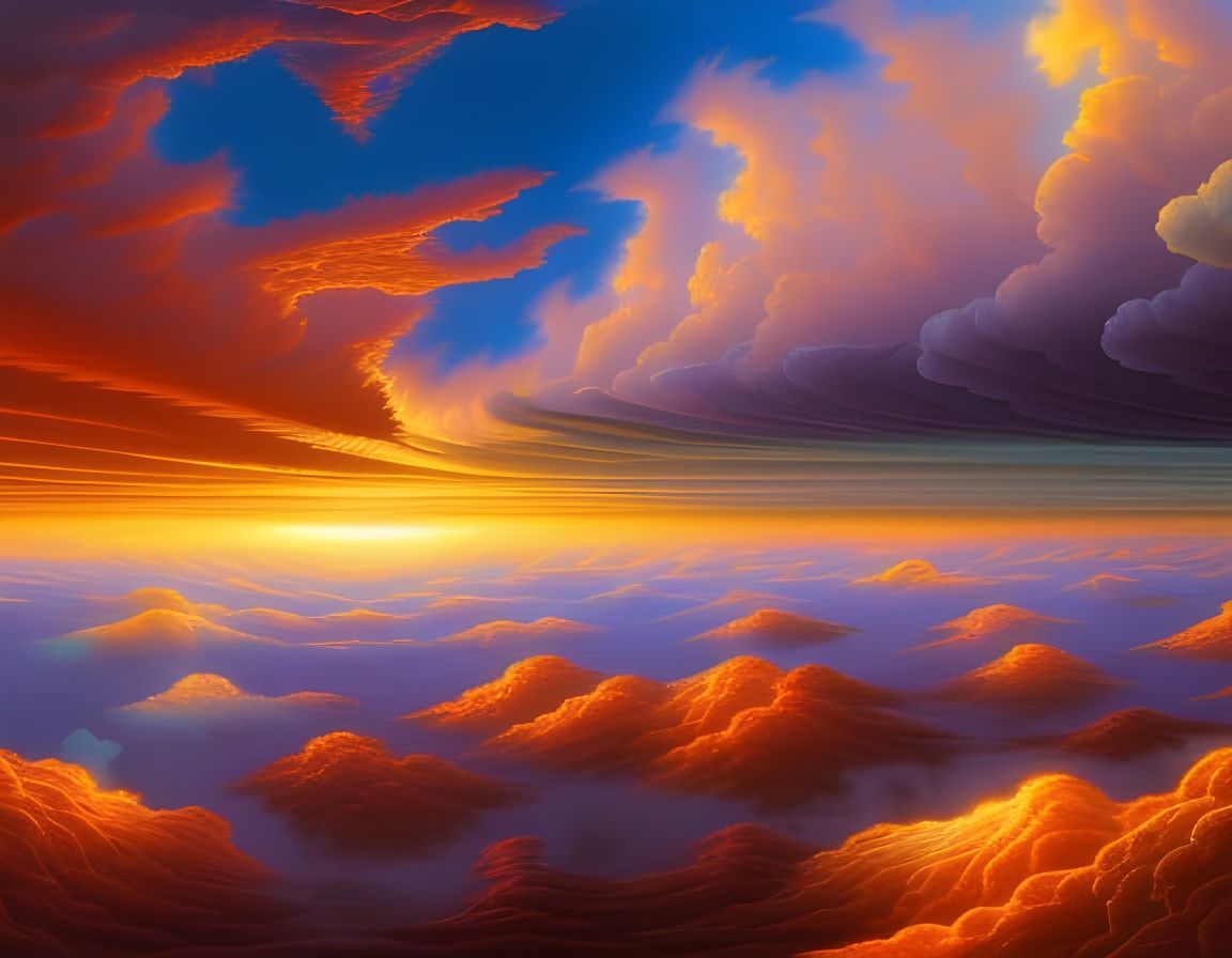 Divine Sunset - AI Generated Artwork - NightCafe Creator