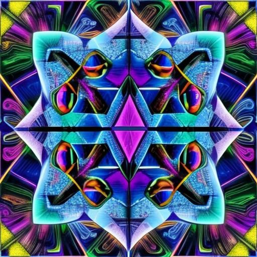 Bismuth showing and endless perfect pattern in bio... - AI Art