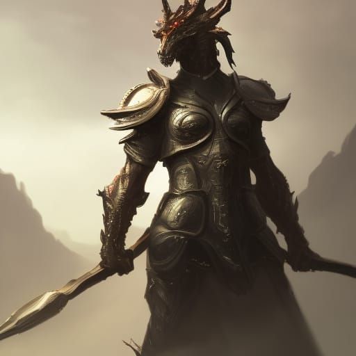 Dragonborn warrior - AI Generated Artwork - NightCafe Creator