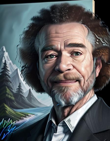 Bob Ross - AI Generated Artwork - NightCafe Creator