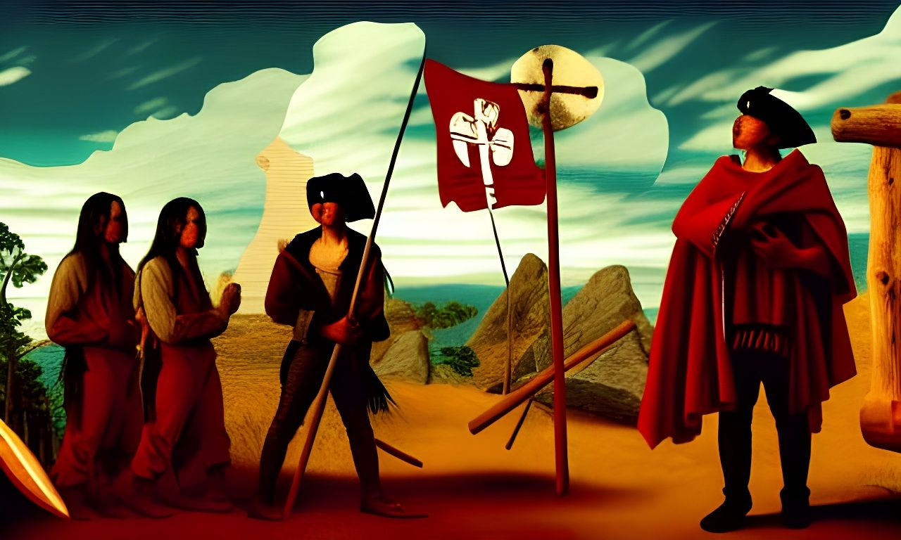 Christopher Columbus Abusing Native Americans #1 - AI Generated Artwork ...