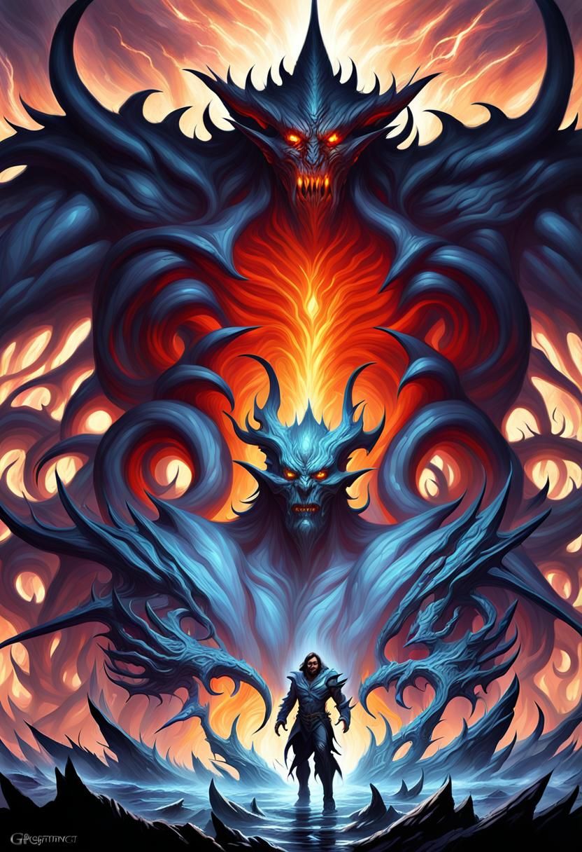 male lord of the abyss, a masterpiece, 8k resolution, dark fantasy ...