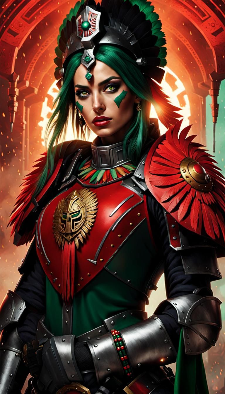 Warhammer 40k, Space Marine, beautiful woman, Ana de Armas, tanned skin ...