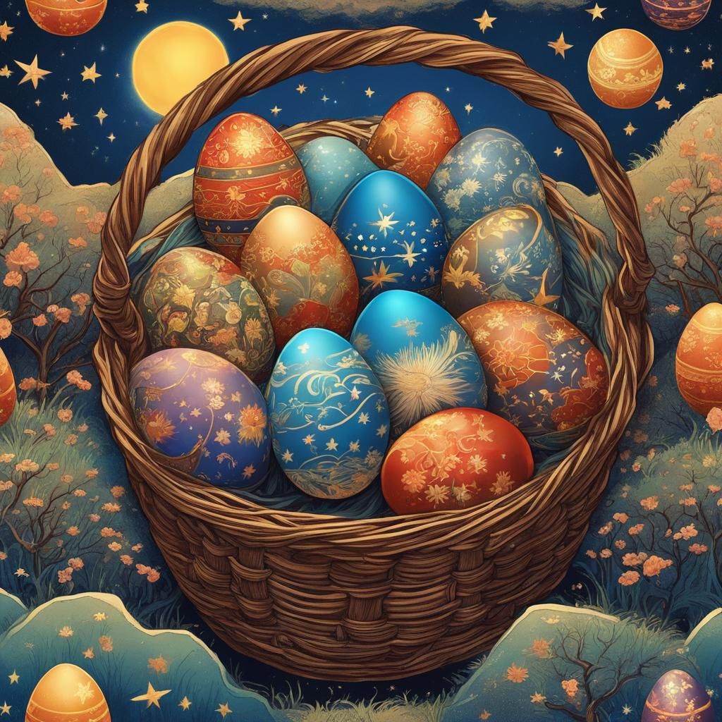 Easter Basket - AI Generated Artwork - NightCafe Creator