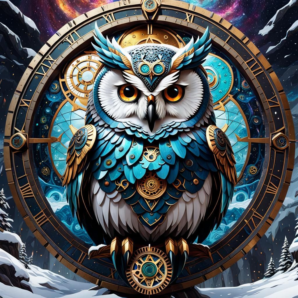 Clockwork owl - AI Generated Artwork - NightCafe Creator