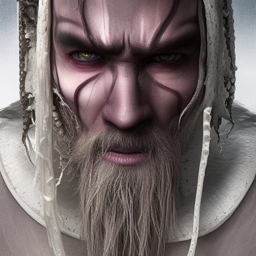 The white wizard after battle - AI Generated Artwork - NightCafe Creator