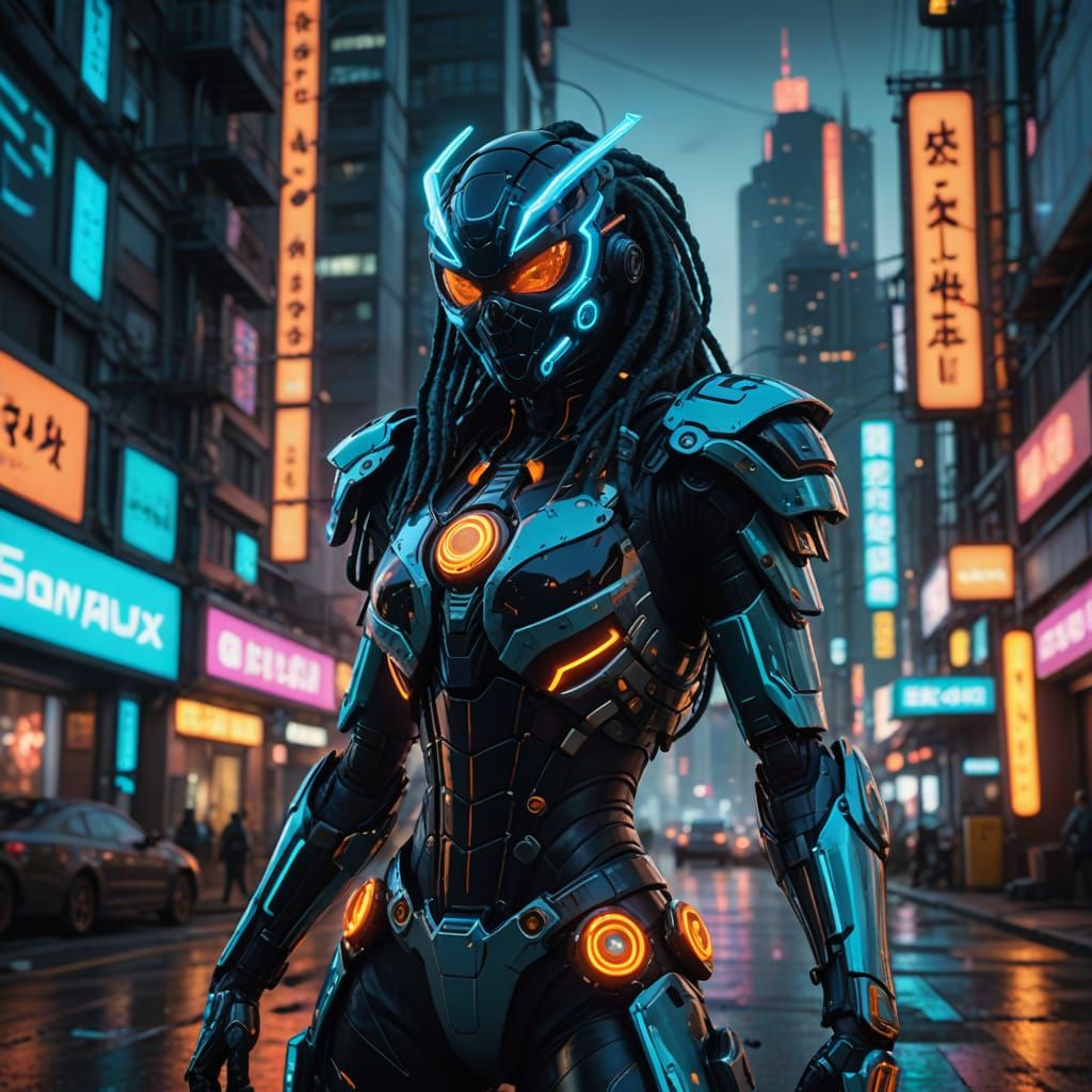 Spider / Cyberpunk / 32 - Cyberpunk Spider Girl Dominates Ni...