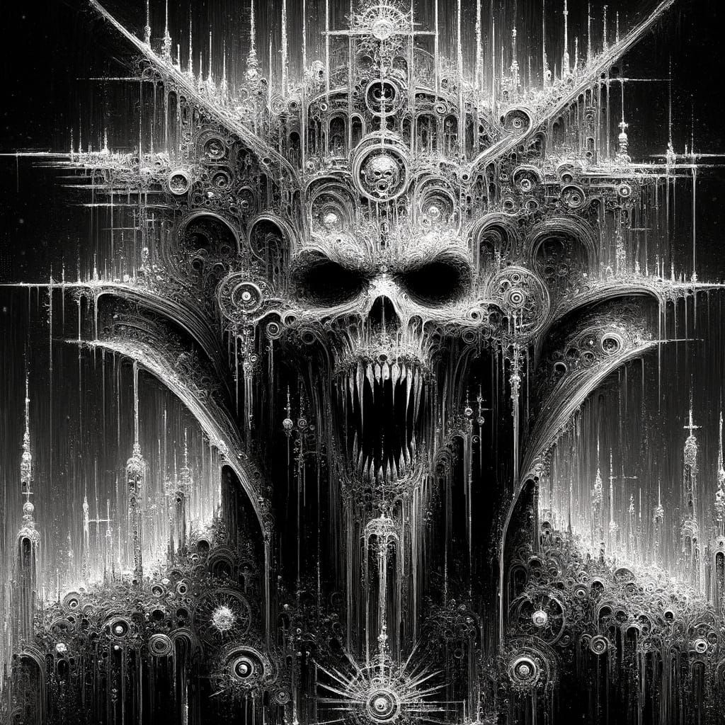 Vampire Lord negative black and white Speedpaint with large brush ...