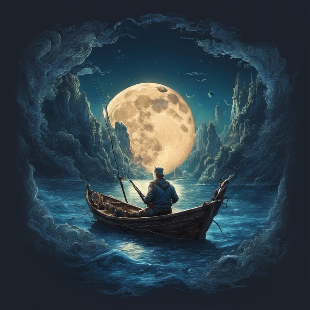 "Moonlit Voyage" - AI Generated Artwork - NightCafe Creator