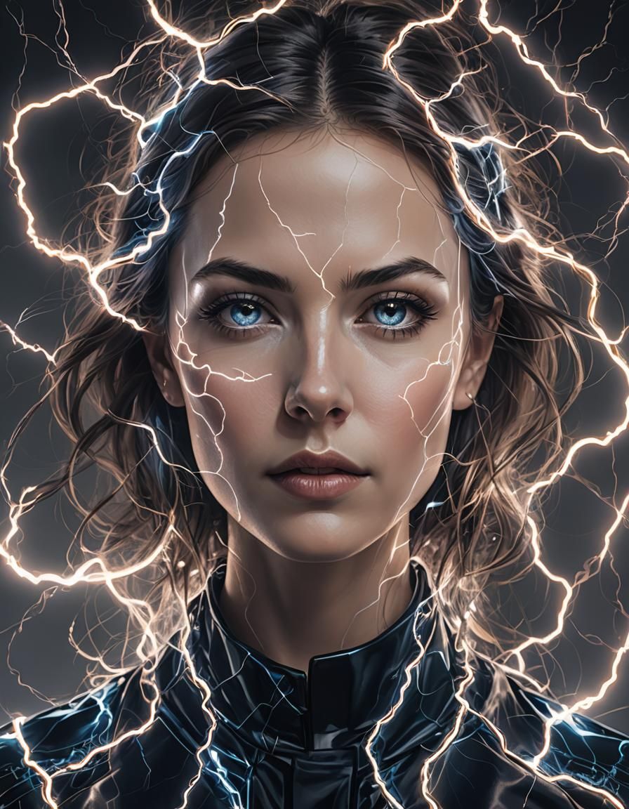 Electric Portrait - AI Generated Artwork - NightCafe Creator