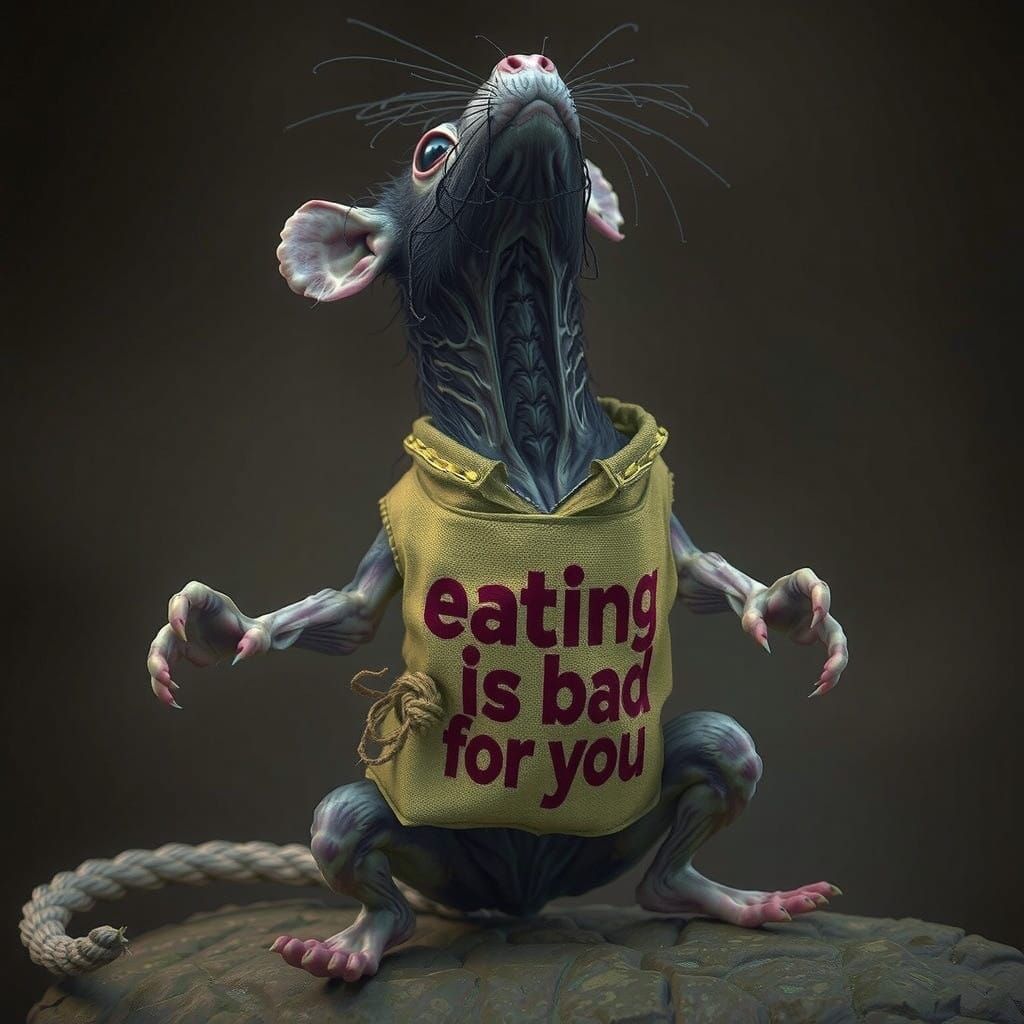 Grotesque Rat in Dark Fantasy Art - AI Art