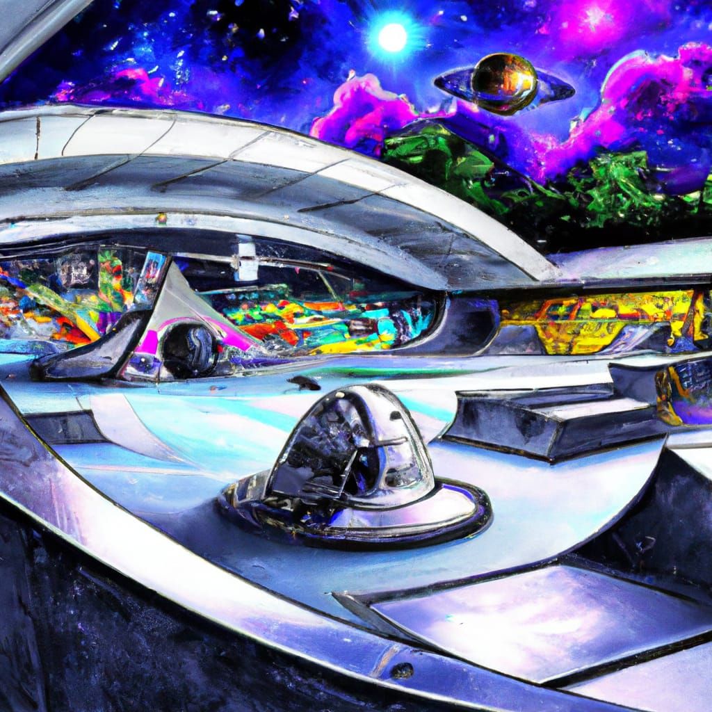 a really sick skatepark in space futuristic landscape spacecore ...