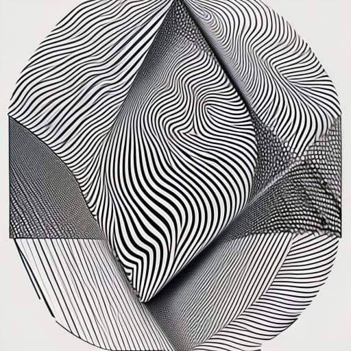 geometric art painting abstract vector fractal, wave function ...