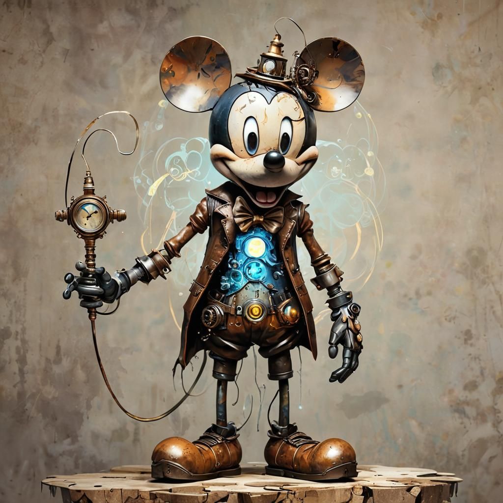 Steampunk Mickey Mouse - AI Generated Artwork - NightCafe Creator