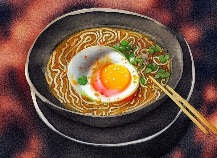 sharp a machete flavor miso paste rap Noodles hot water the oil bean ...