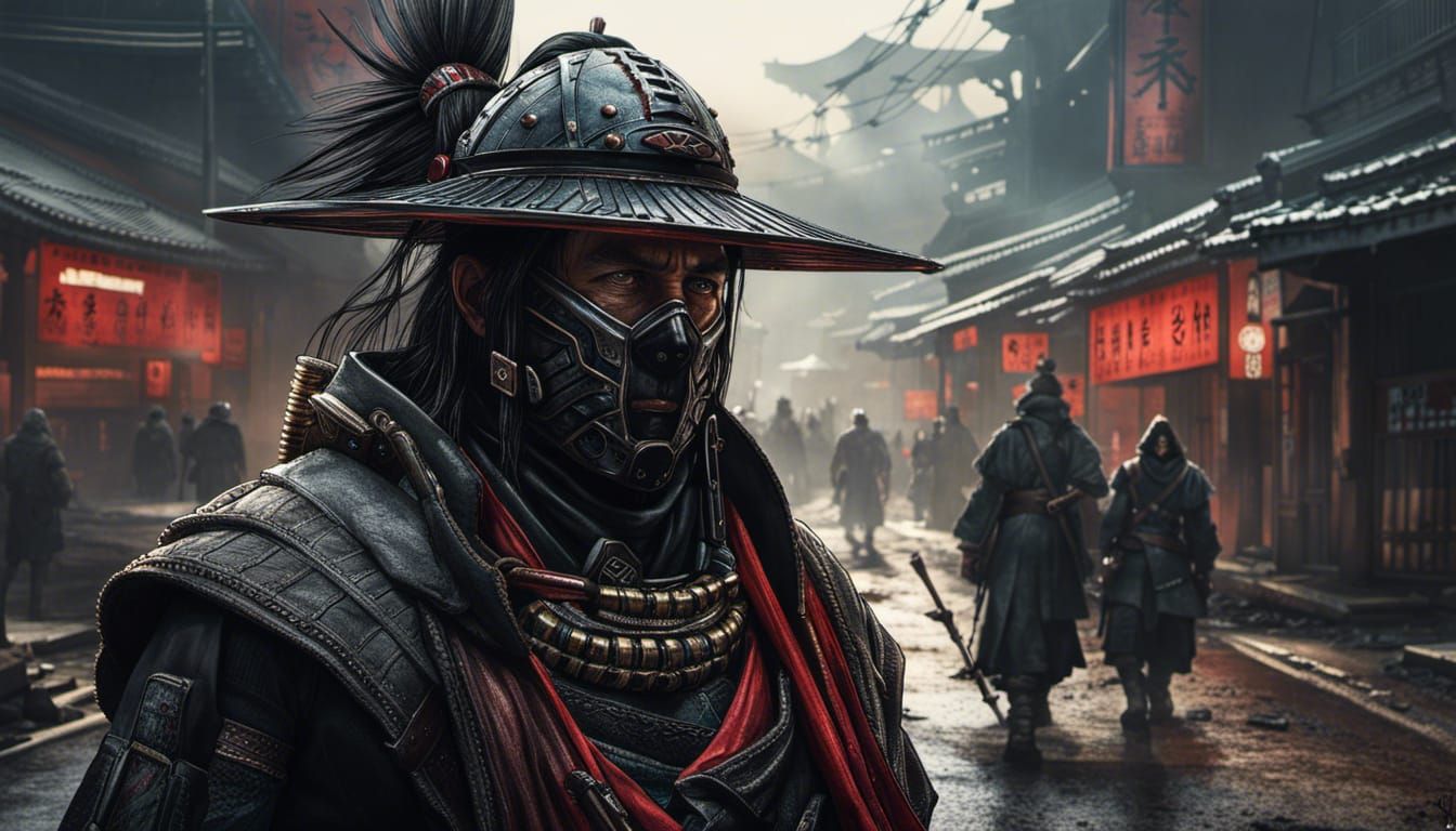 Techno-Samurai - AI Generated Artwork - NightCafe Creator