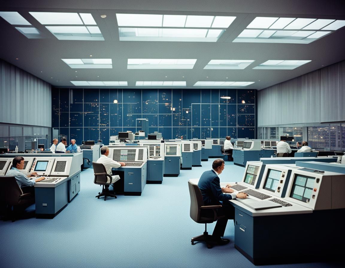 NASA ingeneers using IBM Data Processing machines in the 60's - AI ...