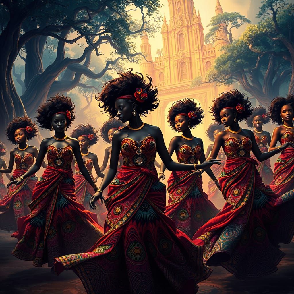 African Ebony 12 Dancing Princesses
