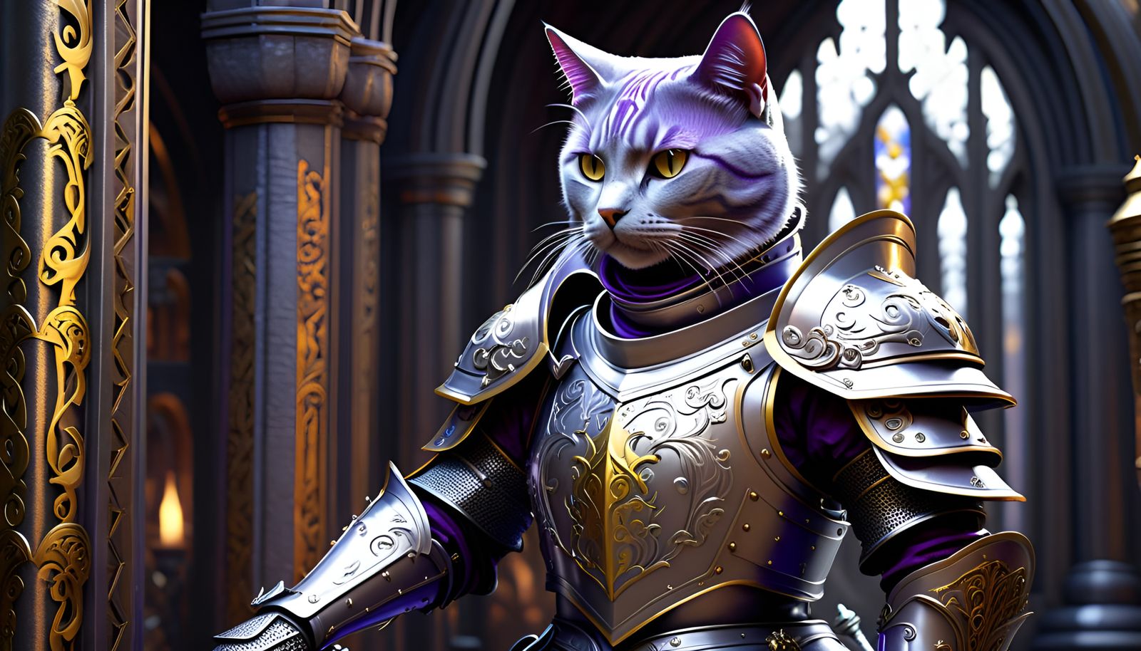 cat armour - AI Generated Artwork - NightCafe Creator