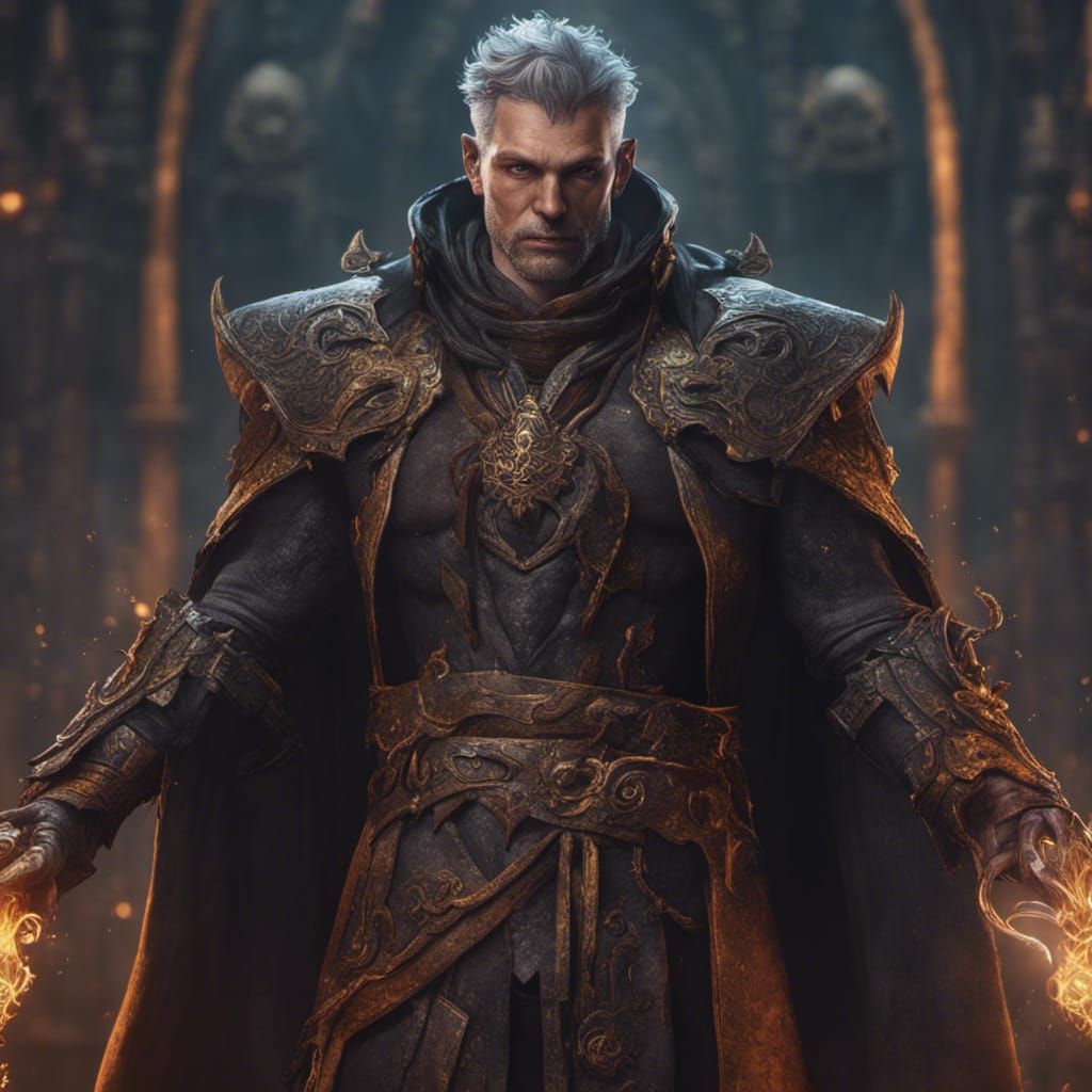 human male warlock - AI Generated Artwork - NightCafe Creator