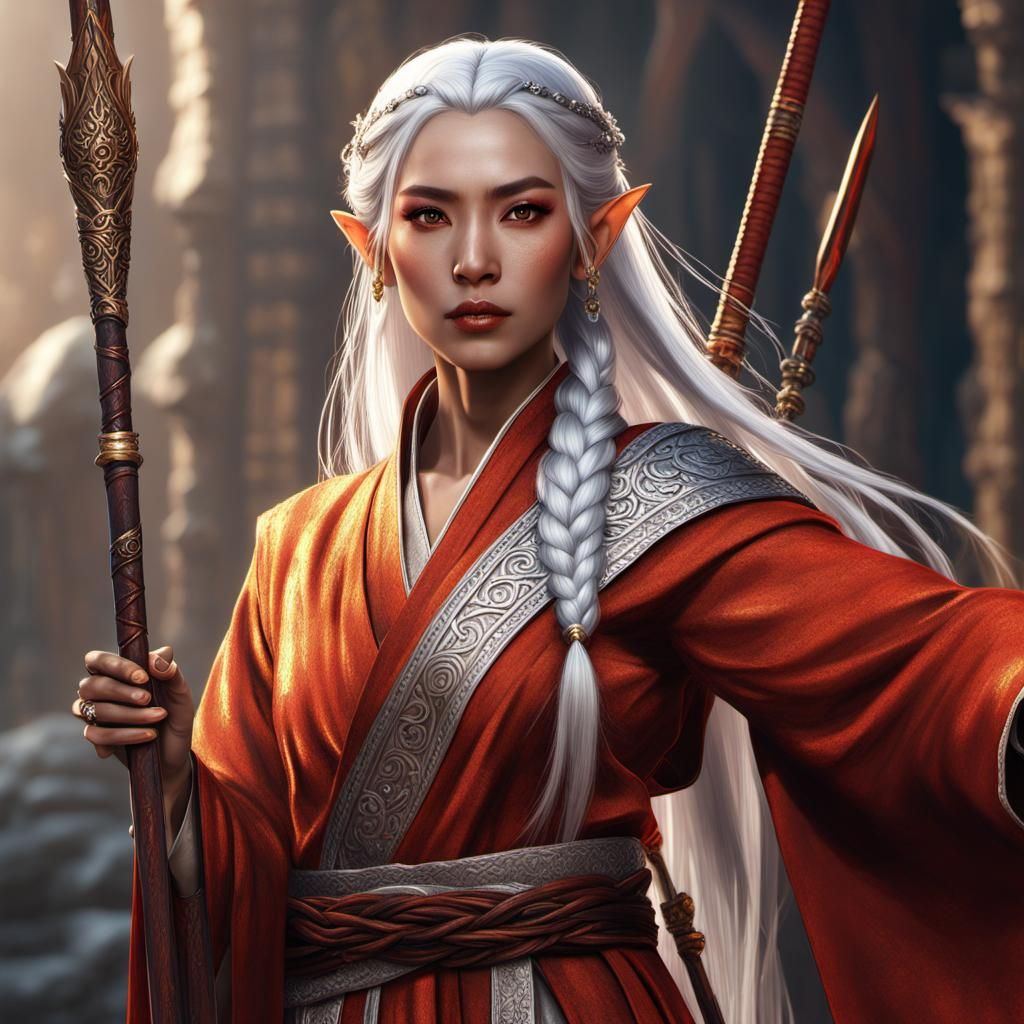 Half-elf monk - AI Generated Artwork - NightCafe Creator