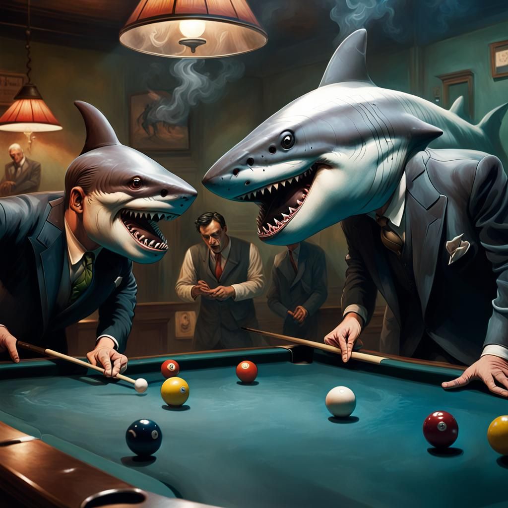Pool Sharks - AI Generated Artwork - NightCafe Creator
