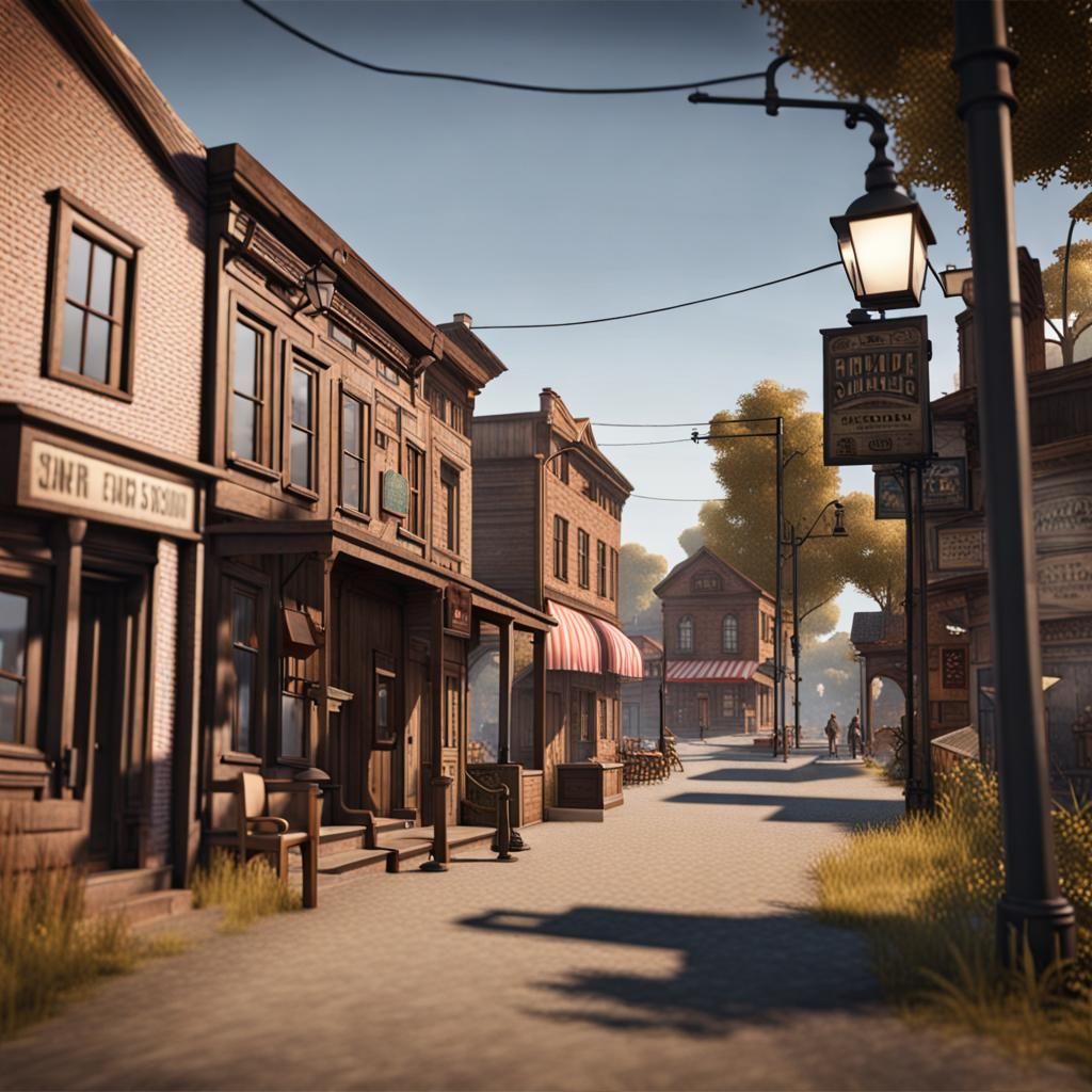 Close-up Small Town - AI Generated Artwork - NightCafe Creator