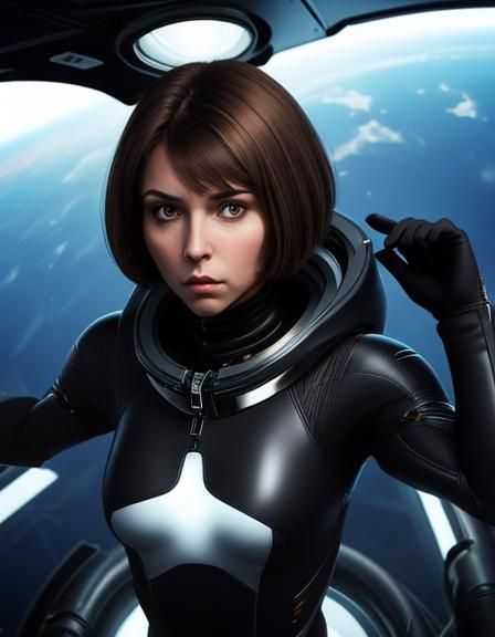 sci fi girl in a space suit - AI Generated Artwork - NightCafe Creator