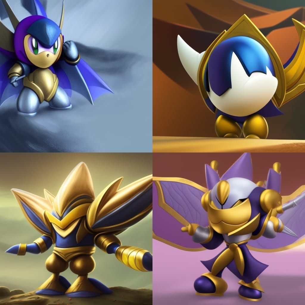 realistic meta knight from kirby - AI Generated Artwork - NightCafe Creator