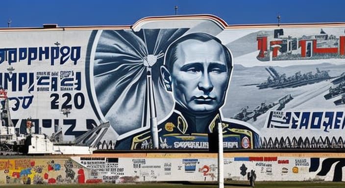 Russian propaganda mural - AI Generated Artwork - NightCafe Creator
