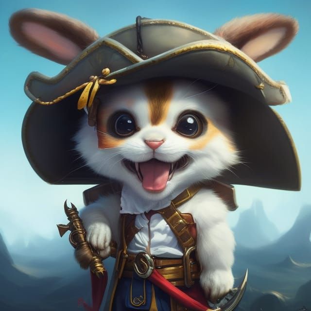 Pirate bunny - AI Generated Artwork - NightCafe Creator