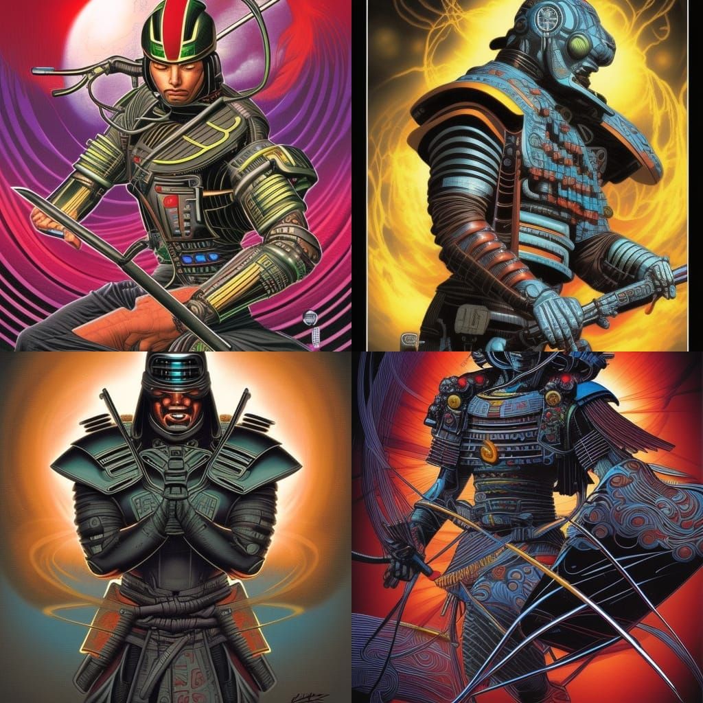 cybernetic samurai - AI Generated Artwork - NightCafe Creator