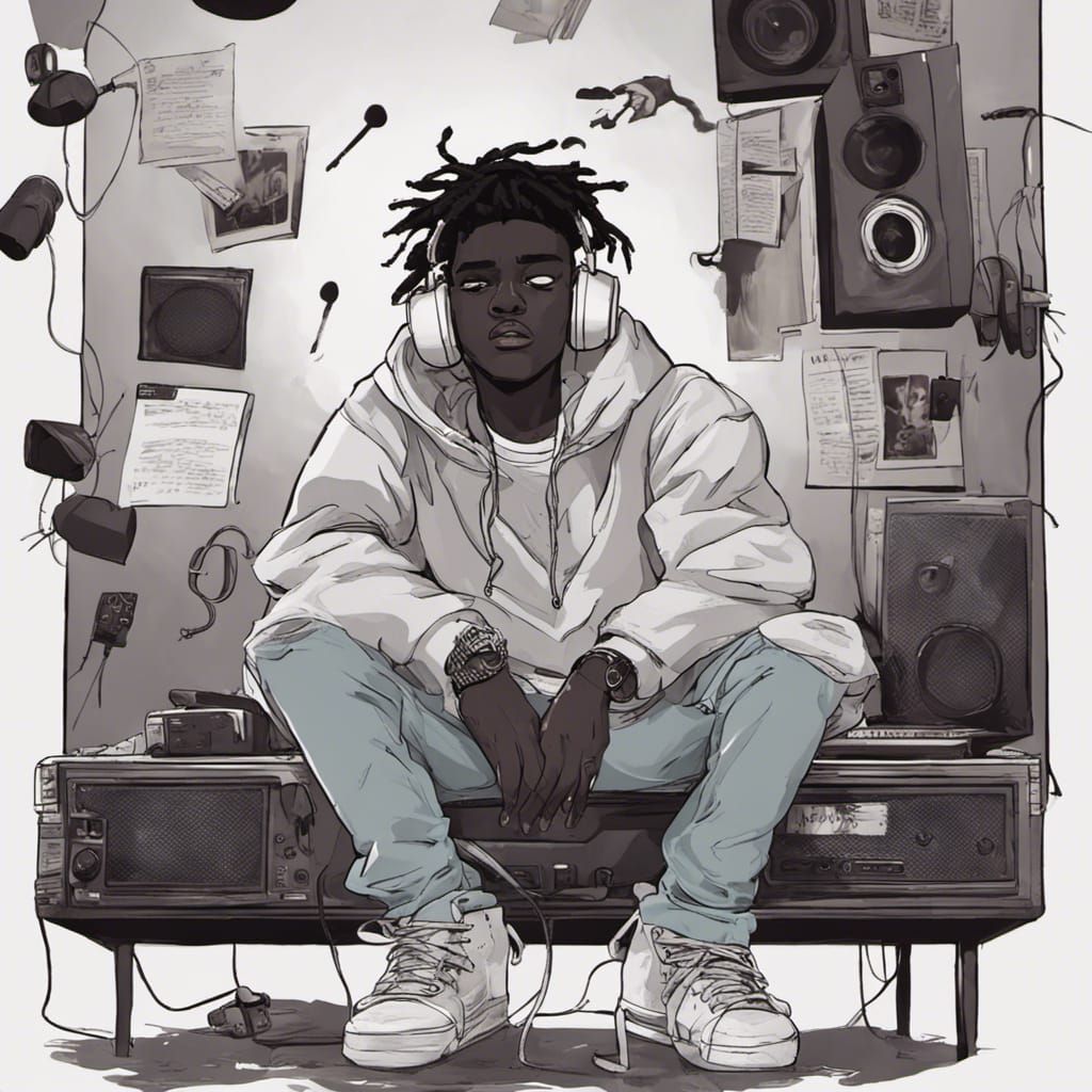 A rapper trapped in his thoughts - AI Generated Artwork - NightCafe Creator