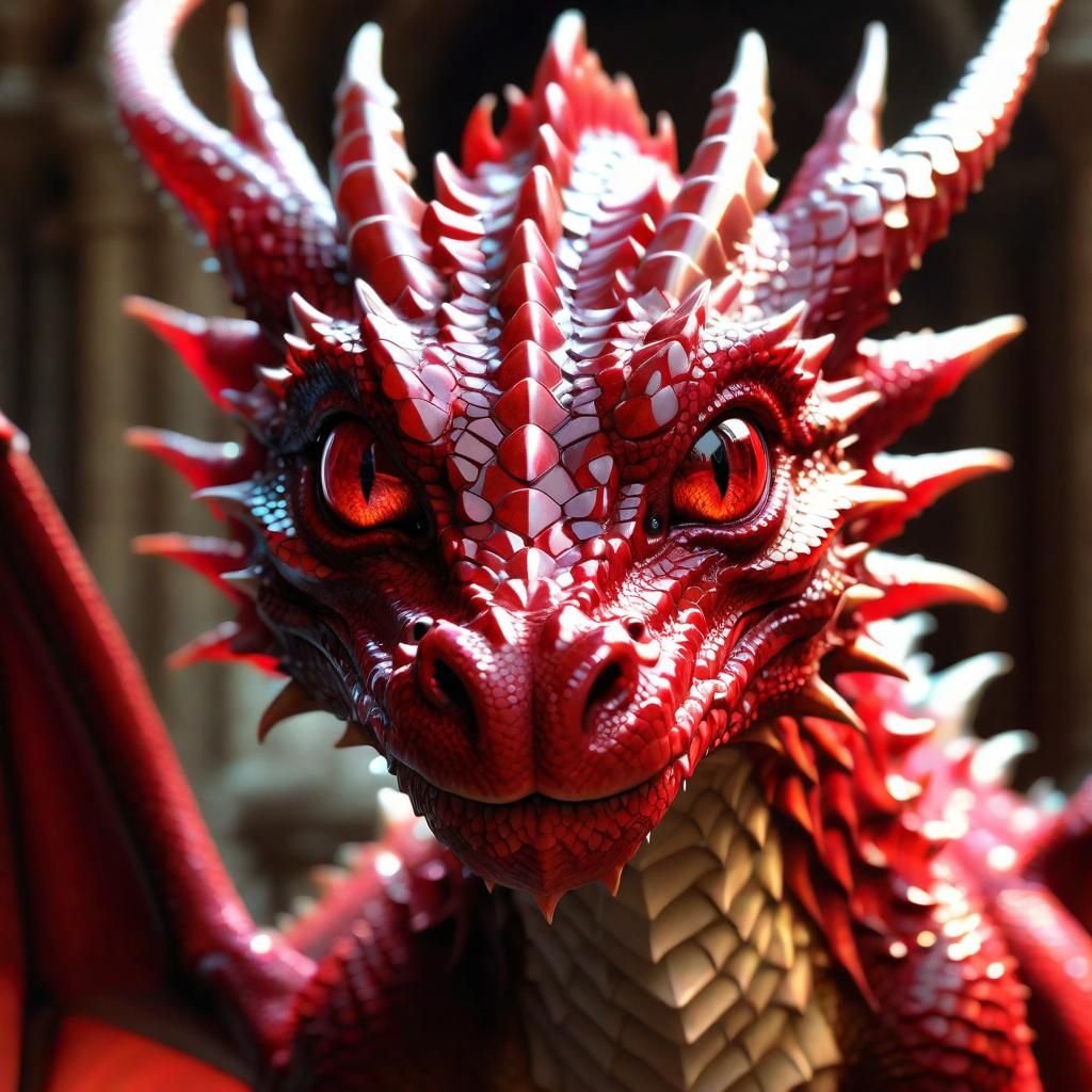 Ruby Red Dragon - AI Generated Artwork - NightCafe Creator