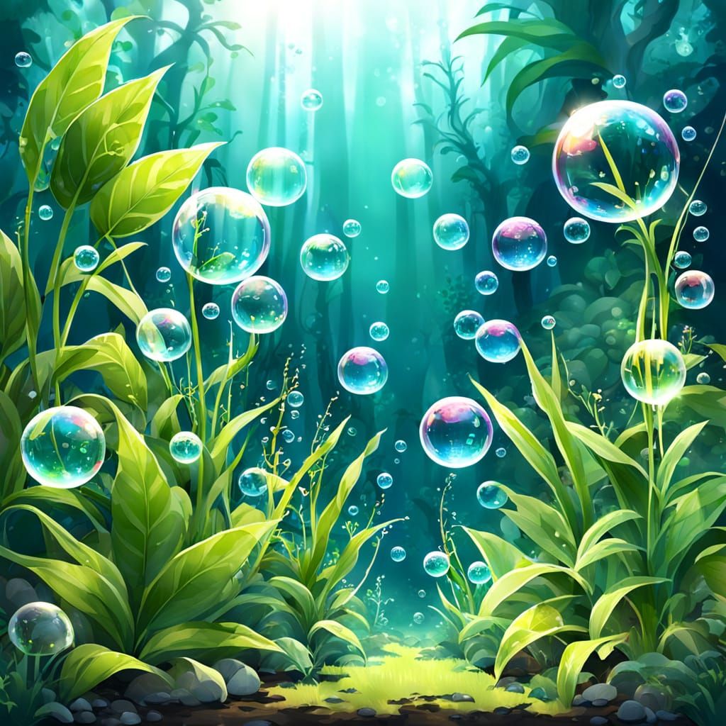 Bubble plants - Delicate Floral Blooms in a Glassy Oasis