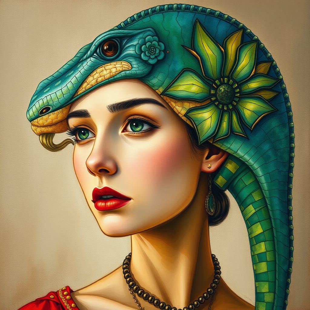 Durer-style illustration print. Her emotions are like the colors of a ...