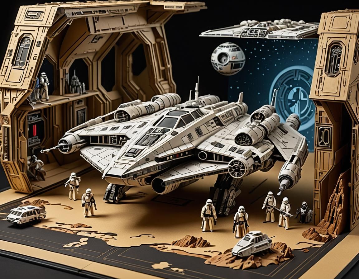Cardboard Star Wars - AI Generated Artwork - NightCafe Creator