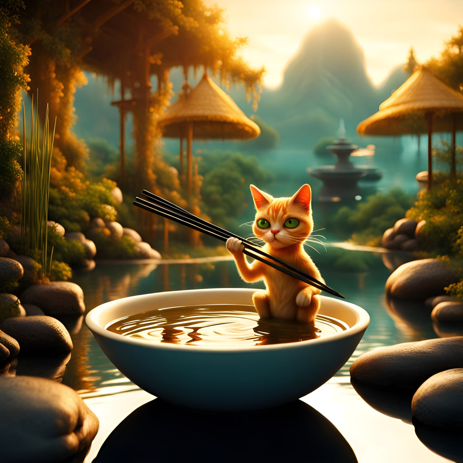 Cat Soup - AI Generated Artwork - NightCafe Creator