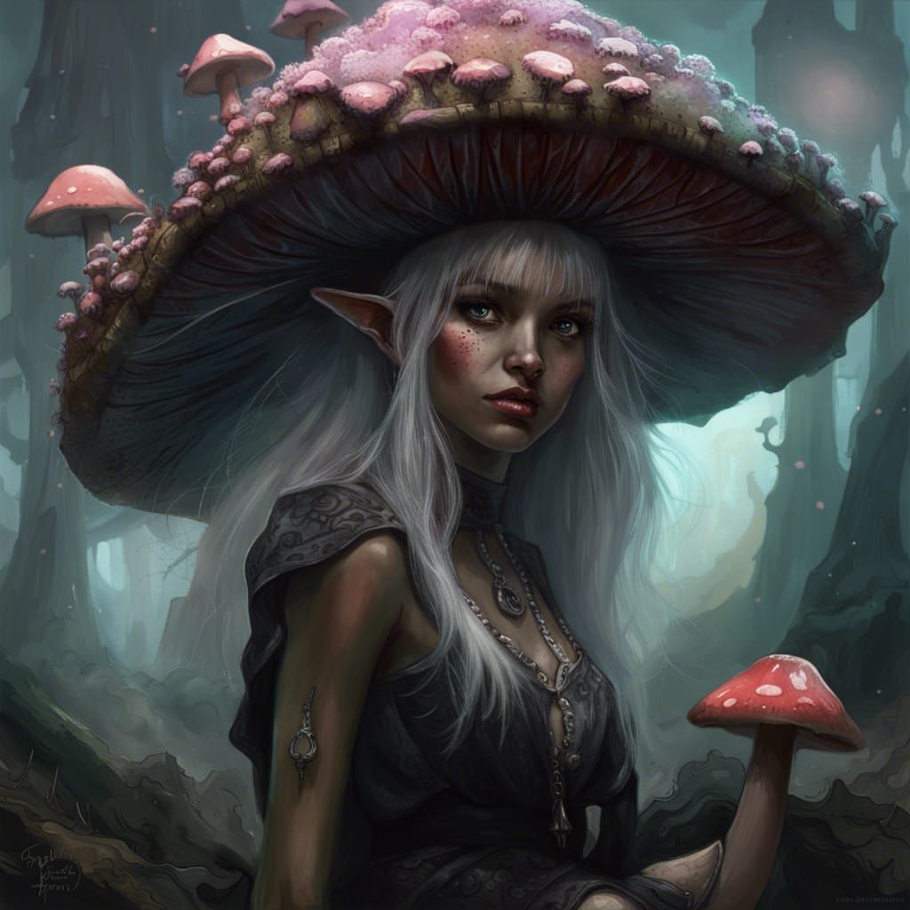 MUSHROOM elf witch, mushroom witch, mushroom elf, witchy elf, epic ...