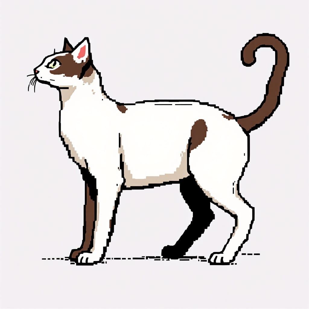 Siamese Cat in ASCII Art - AI Art