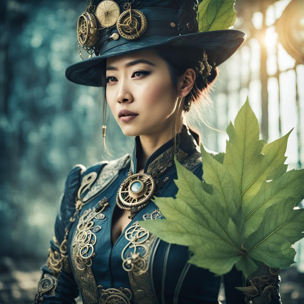 Chinese steampunk girl - AI Generated Artwork - NightCafe Creator
