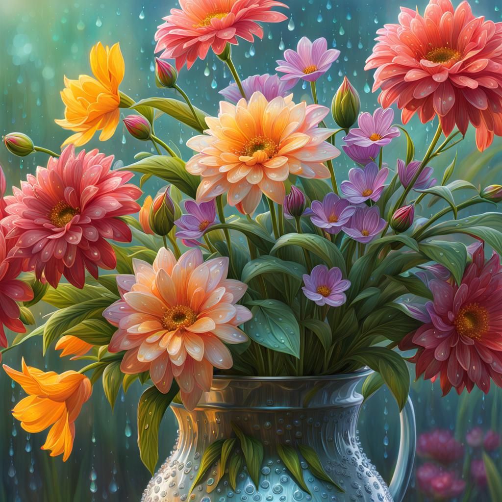 Sunday Fresh Flowers - AI Generated Artwork - NightCafe Creator