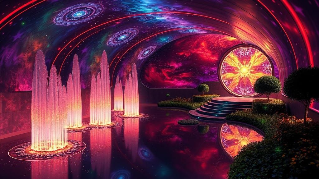 infinite curved space curved inside itself reflects all light cosmic ...